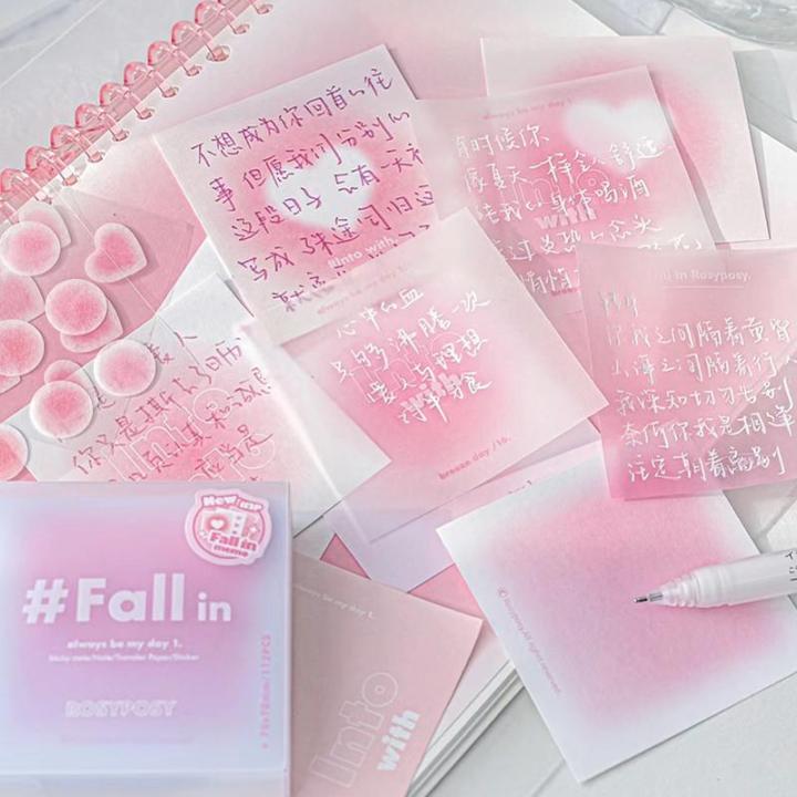112 Sheets/Box Ins Gradient Sticky Notes Creative Four Styles Work Memo ...
