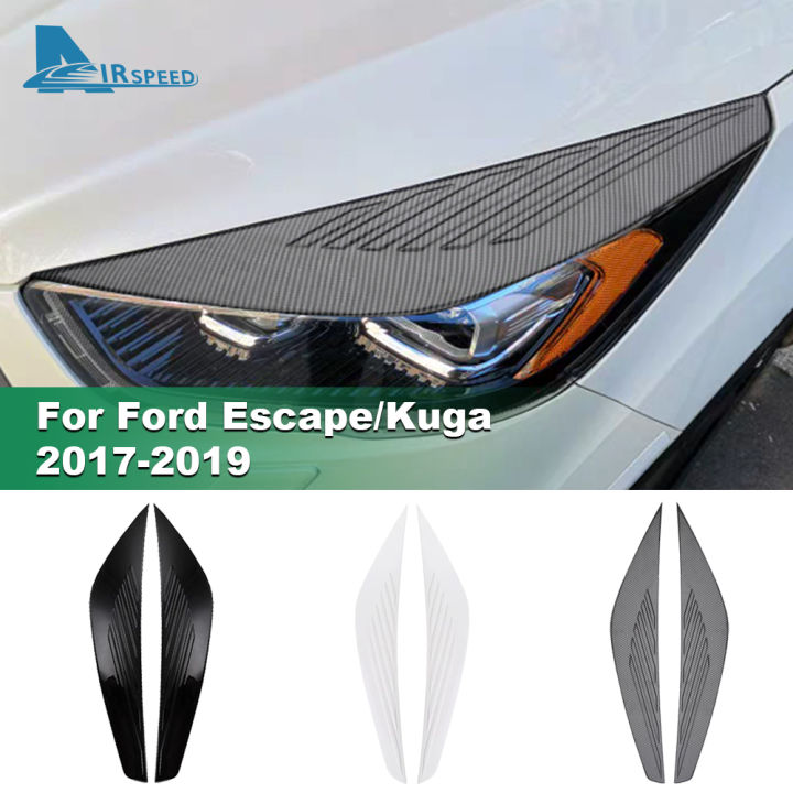 AIRSPEED Special Headlight Eyebrows For Ford Escape Kuga 2017-2019 2pcs ...