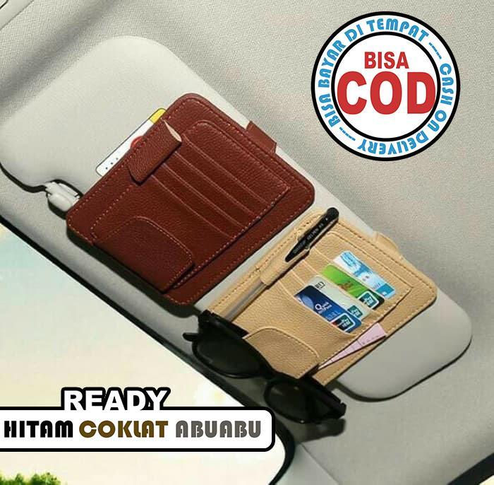 Tempat Kartu Etoll Visor Mobil Sun Visor Card Organizer Aksesoris Mobil ...