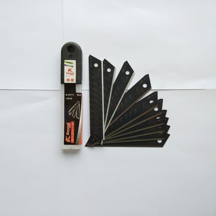 KAPUSI Isi cutter besar Hitam black katana japan mdl joyko kenko 10pc ...