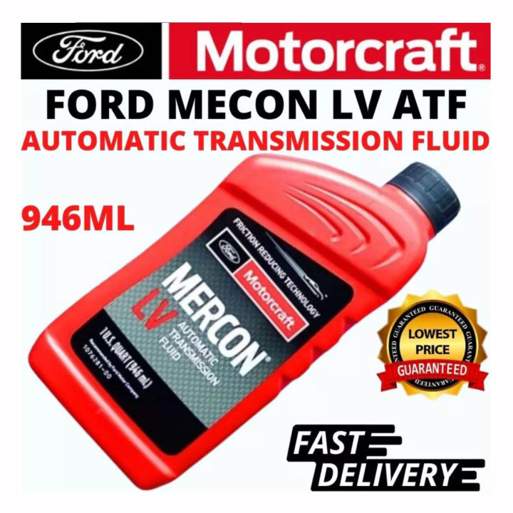 MOTORCRAFT FORD MERCON LV AUTOMATIC TRANSMISSION FLUID ATF GENUINE (1076281-00) 1 U.S. Quart ...