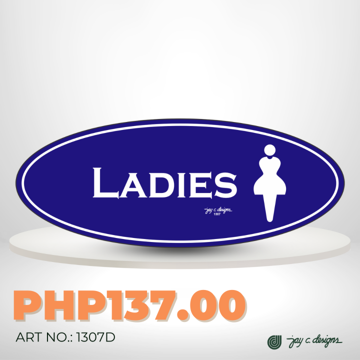 Acrylic Signage Ladies Sign Jay C. Designs 1307 | Lazada PH