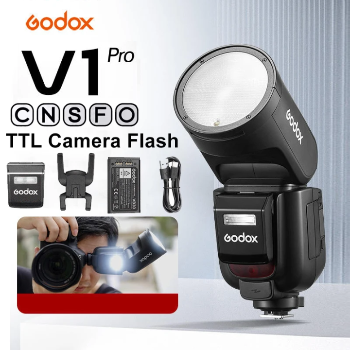 Godox V1 Pro Speedlight TTL HSS 1/8000s Li-ion Round Head Speedlite ...