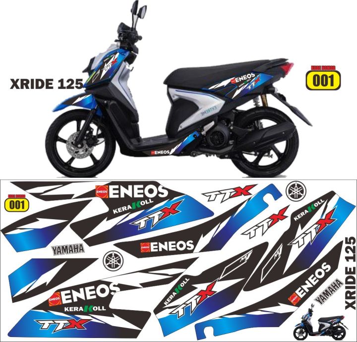 STIKER DECAL MOTOR YAMAHA NEW X-RIDE 125 TTX-ENEOS | Lazada Indonesia