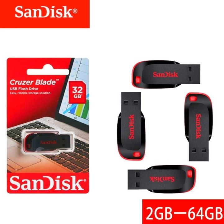 Sandisk Cruzer Blade USB Flash Drive Genuine USB Memory Stick in ...