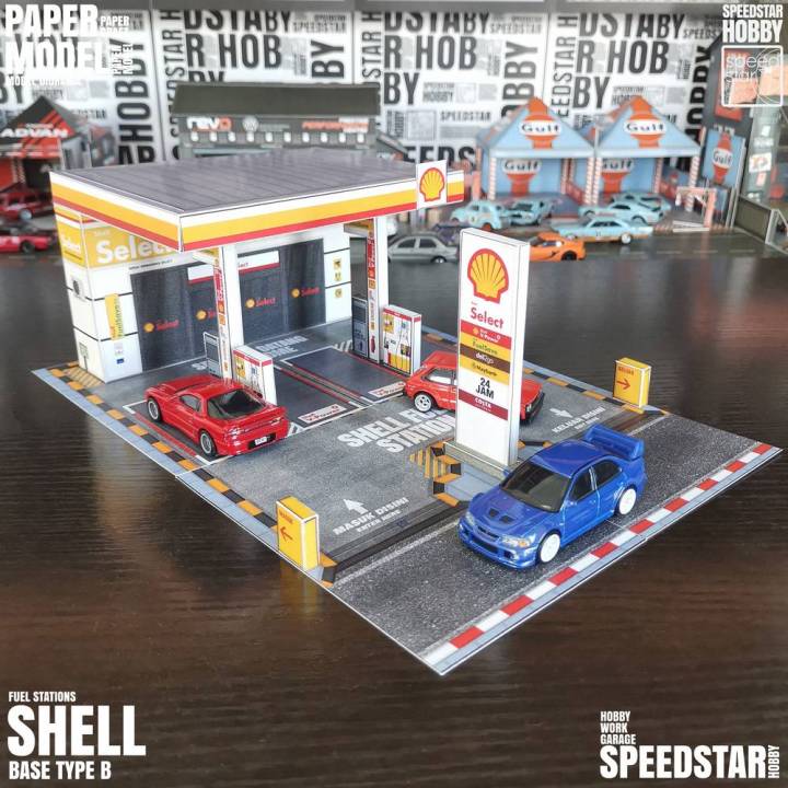 1:64 Shell Base Size: 27 x 19 cm - Diorama Paper Model Speedstar hobby | Lazada