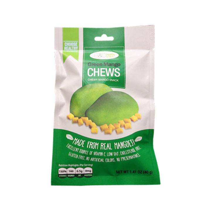 B&C Healthy Snack Green Mango Chews - Chewy Mango Snack 40g | Lazada PH