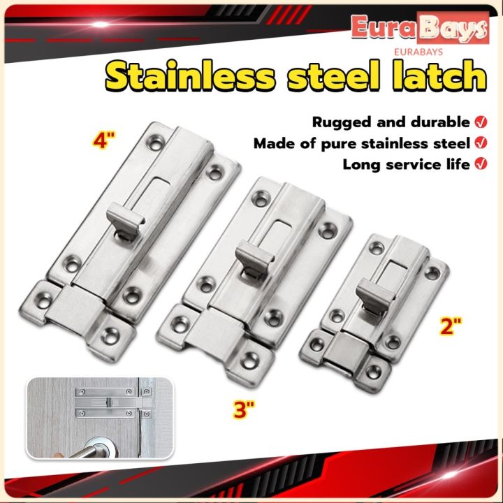 E.B. Stainless Steel Latch Anti-Theft Door Bolt Bathroom Door And ...