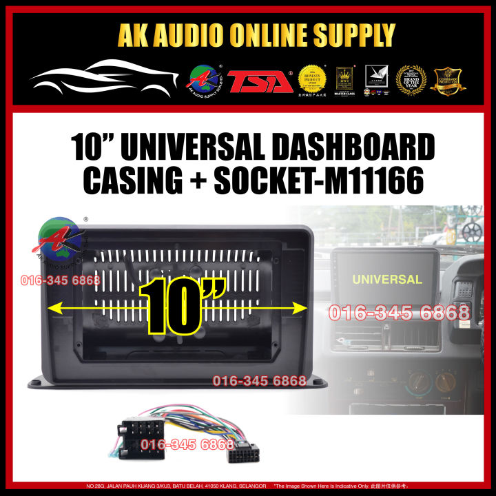 10” Inch Universal Dashboard Adjustable Android Player Casing + Socket ...