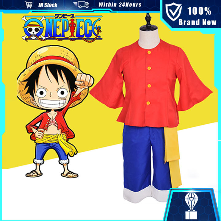 Animie One Piece Luffy Costume for Adult Kids Luffy Costum Monkey D ...