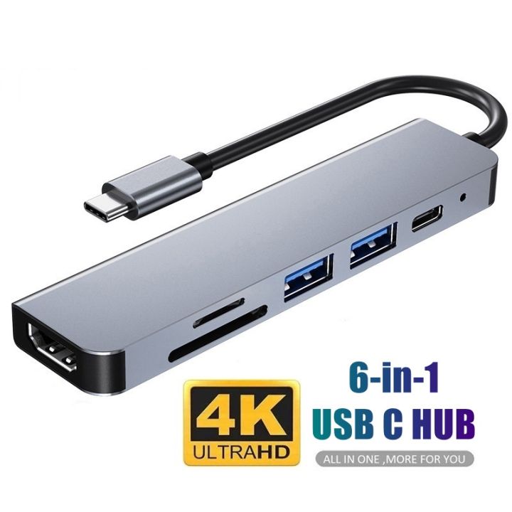 2020 M1 2022 M2 USB-C Connector Type-C HUB To HDMI Adapter With TF ...