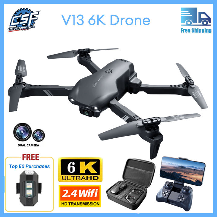 CEVENNESFE NEW V13 Drone 8k HD Camera WiFi Fpv UAV Dual Camera Foldable ...