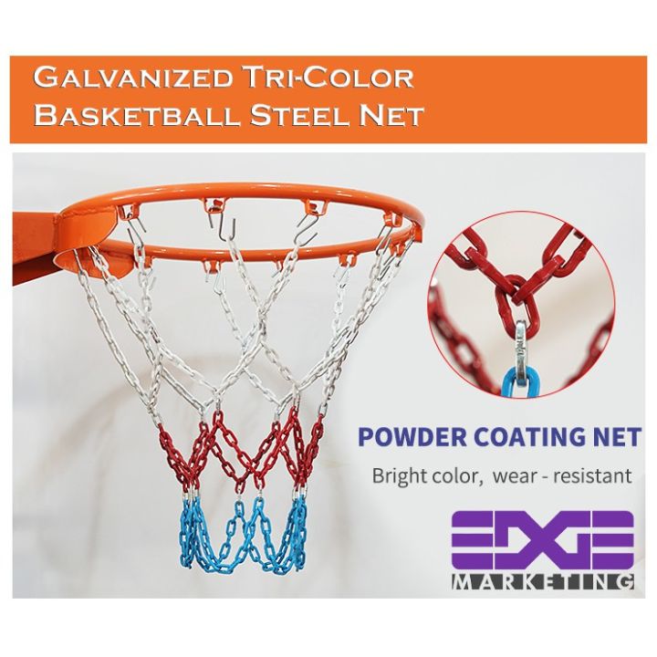 [ EDGE ] Galvanized Alloy Steel Basketball Net (CHROME LONG AND TRI ...