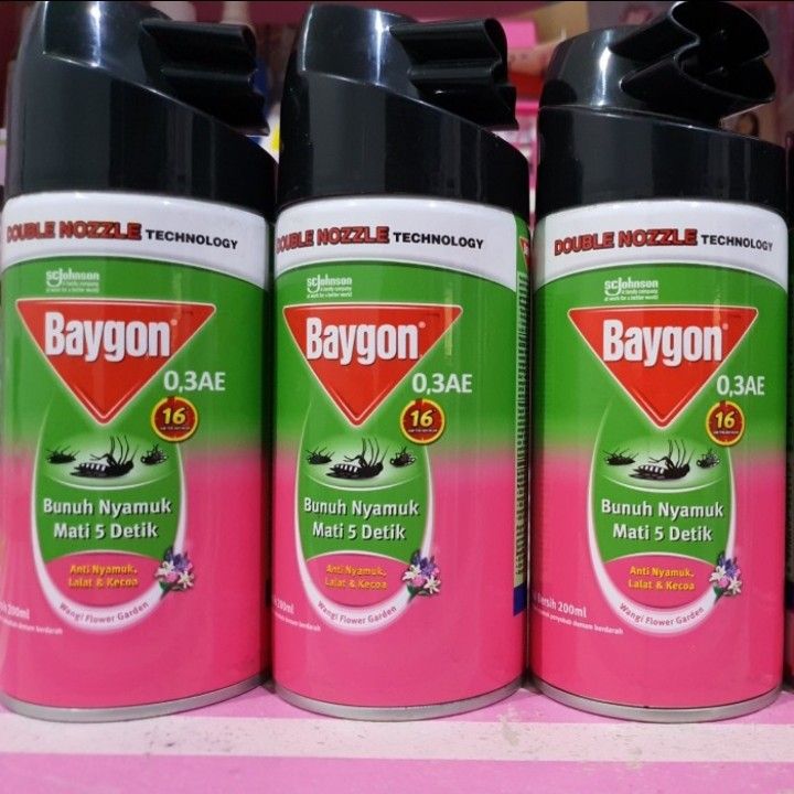 Baygon aerosol 200 ml anti nyamuk lalat kecoa serangga semprot spray ...