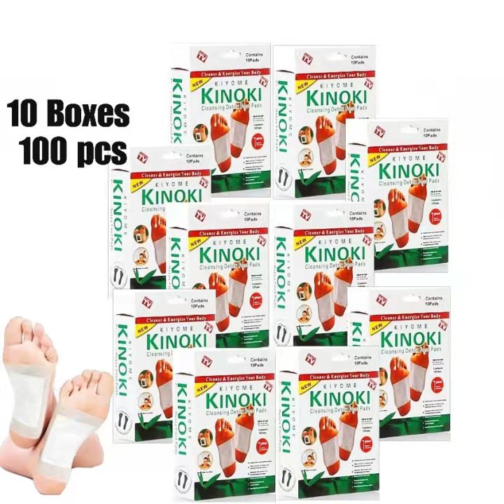 10 boxes (100pcs)Kinoki Cleansing Detox Foot Pads | Lazada PH
