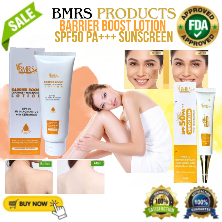 100% LEGIT BMRS BARRIER BOOST CERAMIDE + NIACINAMIDE LOTION SPF30 (3% NIACINAMIDE WITH CERAMIDE ...