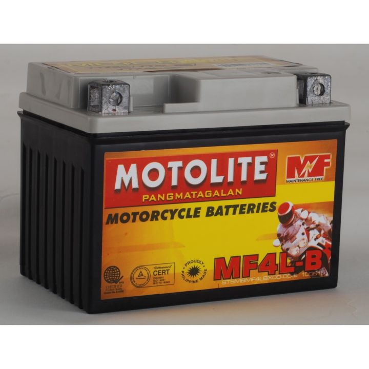 Motolite MOTORCYCLE Battery (VRLA Maintenance Free) MF4L-B | Lazada PH