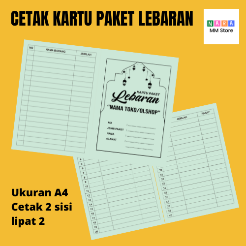 CETAK KARTU PAKET LEBARAN | Lazada Indonesia