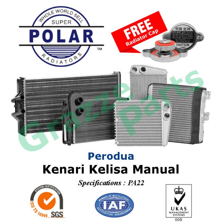 Super Polar Radiator Tank Tangki Air PA22 for Perodua Kenari Kelisa MT ...