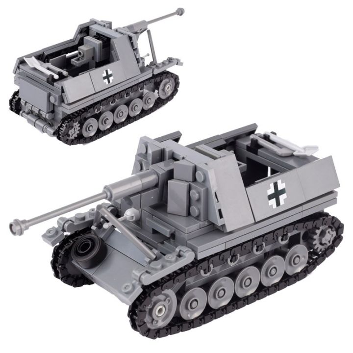 WW2 Building Blocks German Marder Tank Destroyer Model Military Weapons ...