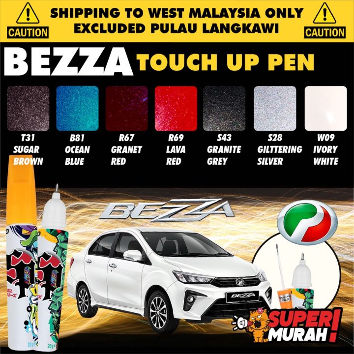Touch Up Pen [ PERODUA BEZZA ] Fill Car Surface Coat Paint Pro Remover ...
