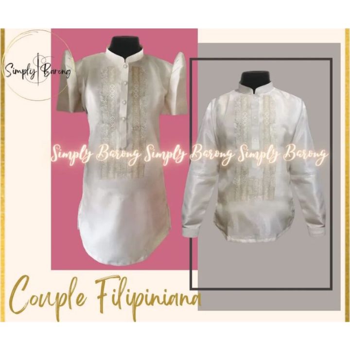 FILIPINIANA DRESS AND LONG SLEEVE BARONG COUPLE | Lazada PH