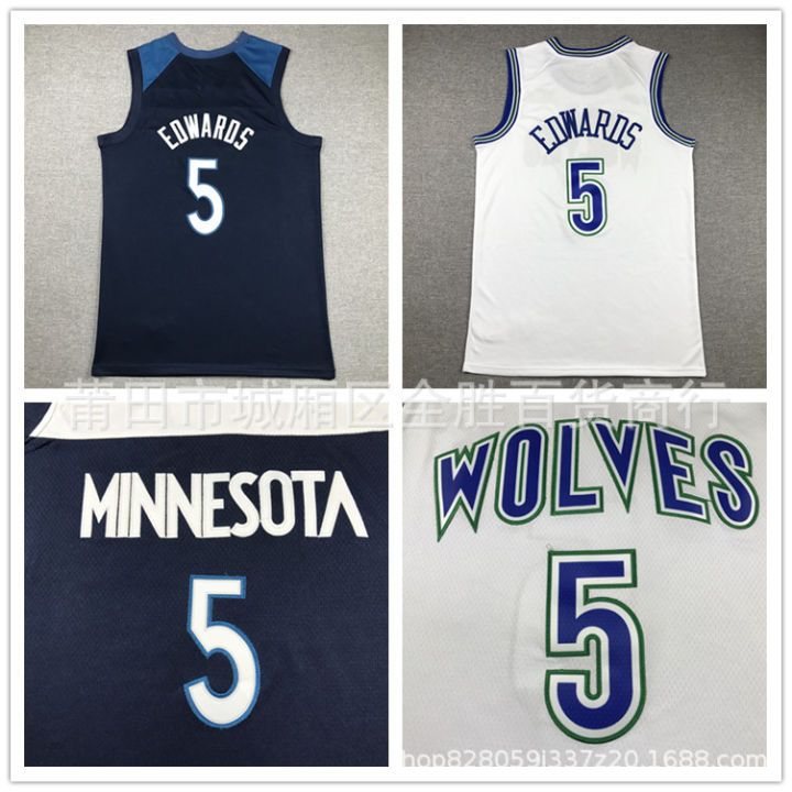 Timberwolves #5 Edwards Basketball Wear Wolves Jersey | Lazada PH