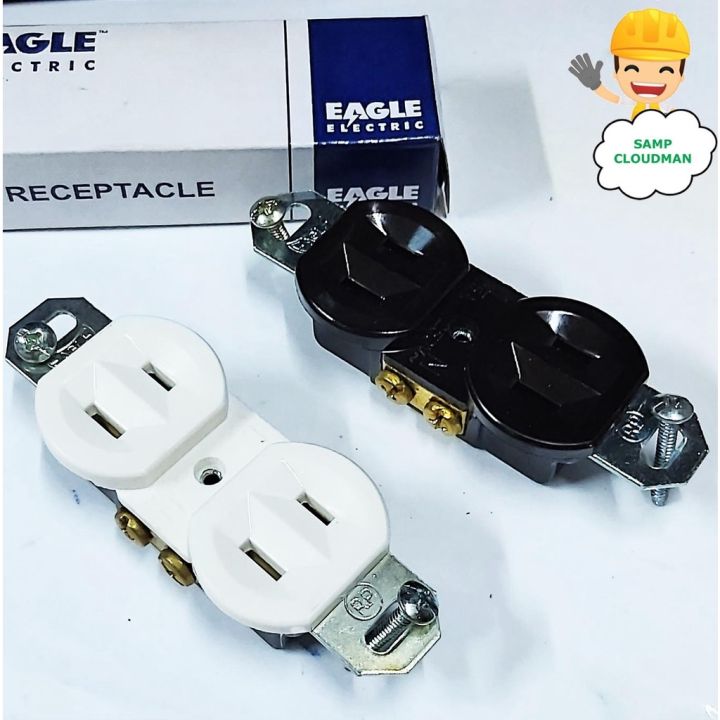 Receptacle Parallel 2-Tap Flush Outlet 733 or 15A - 250V 2 pole wires ...
