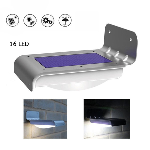 Finether โคมไฟติดผนังโซล่าเซลล์ 16 LED ไฟรั๊ว ติดผนัง พลังงานแสงอาทิตย์ ...