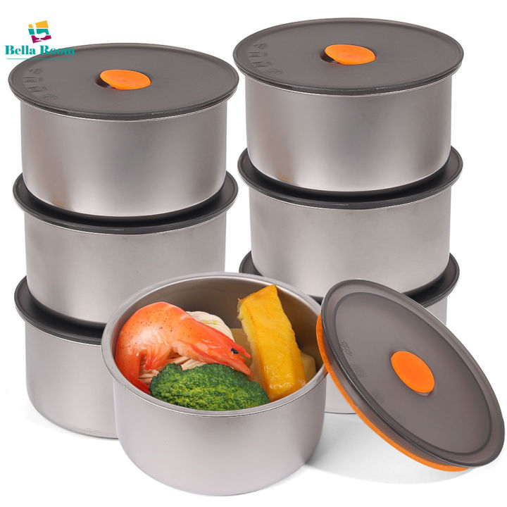 3Pcs Food-grade Stainless Steel Fresh-keeping Bowl with Tight-sealing ...