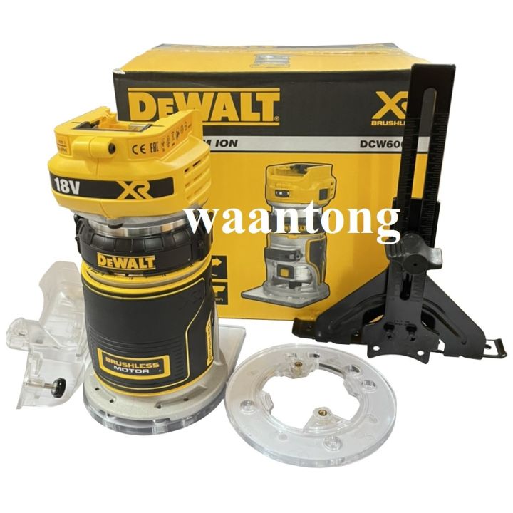 DeWalt BRUSHLESS 18V XR ทริมเมอร์ 1/4" รุ่น DCW600N ( ไม่แถมแบตและที่ ...