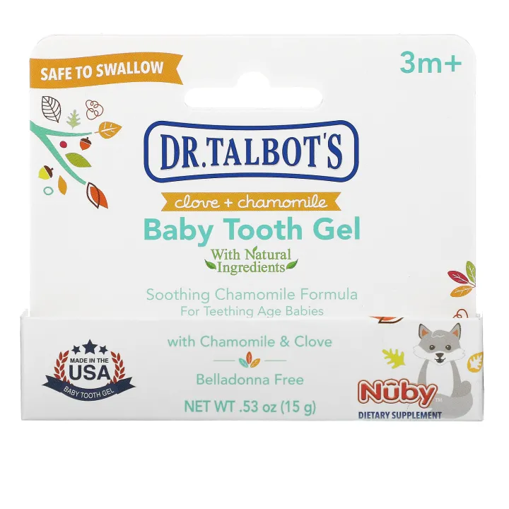 [PRE-ORDER] BABY TOOTH GEL CLOVE + CHAMOMILE 3M+ 15G BY DR. TALBOT'S ...