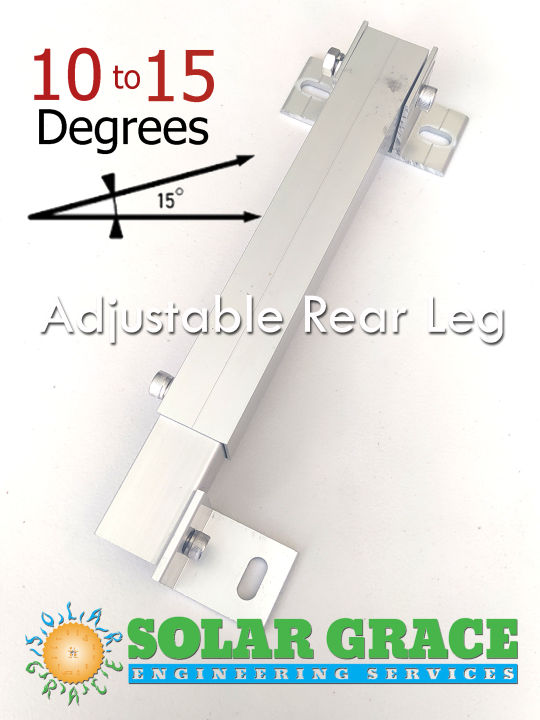 Adjustable Rear Leg For Solar Panel Mounting Bracket | Lazada PH