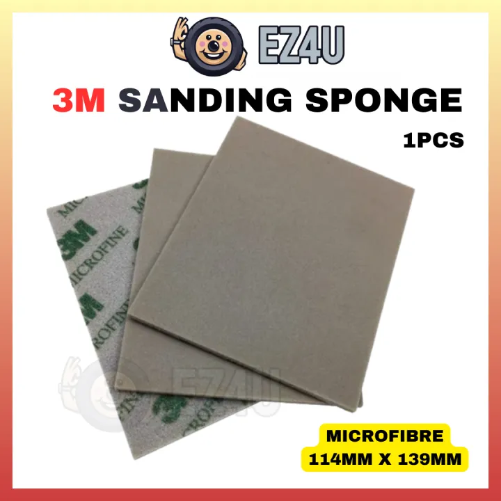 [EZ4U] 3M 02600 SANDING SPONGE MICROFINE SAND PAPER (1PCS) | Lazada