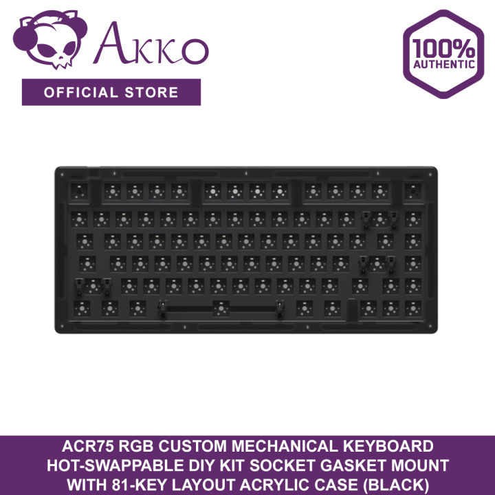 Akko ACR75 RGB Custom Mechanical Keyboard Hot-Swappable DIY Kit Socket ...