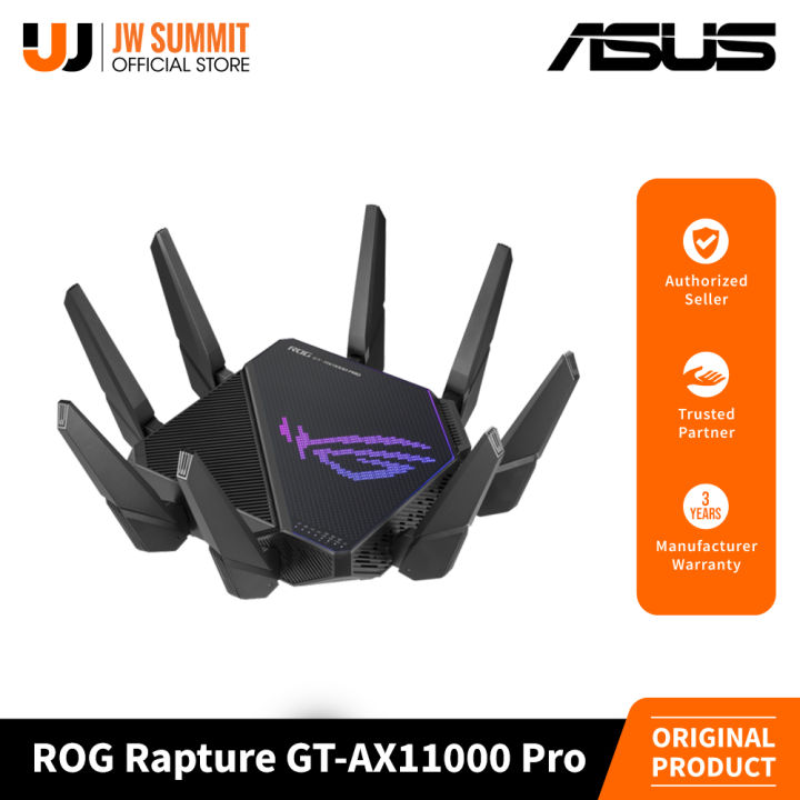 Asus ROG Rapture GT-AX11000 Pro Tri-Band Wi-Fi 6 Extendable Gaming ...