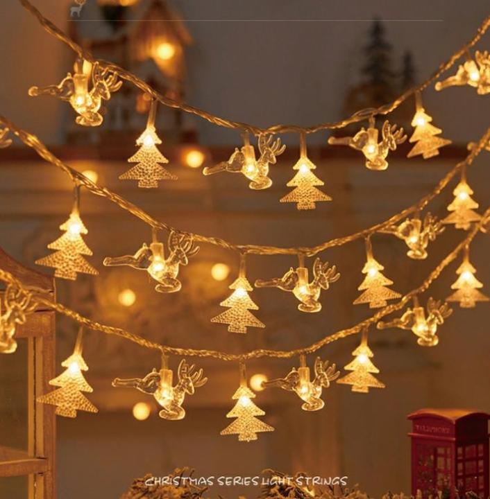 Christmas Tree Snowflake LED String Lights Banner Christmas Decoration ...