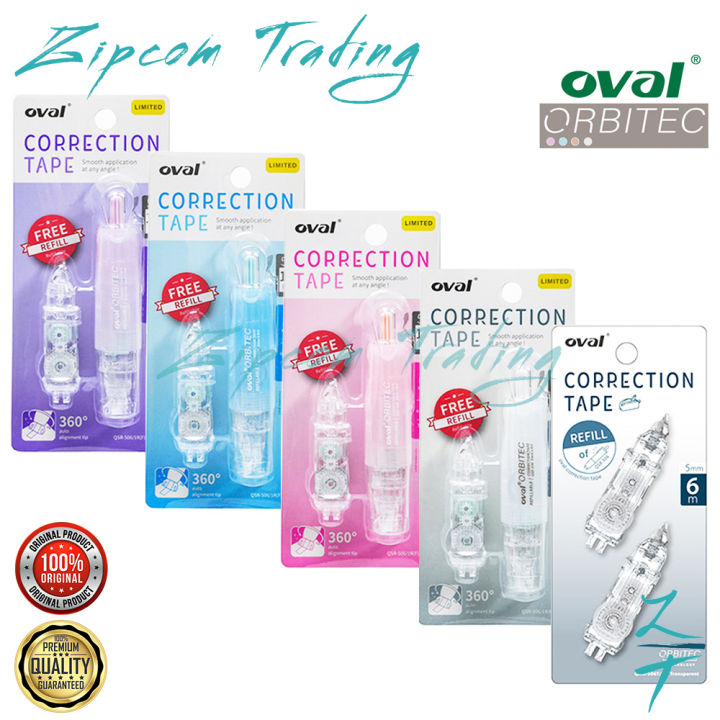 OVAL Orbitec Refillable Correction Tape ( 5mm x 6m ) | Lazada