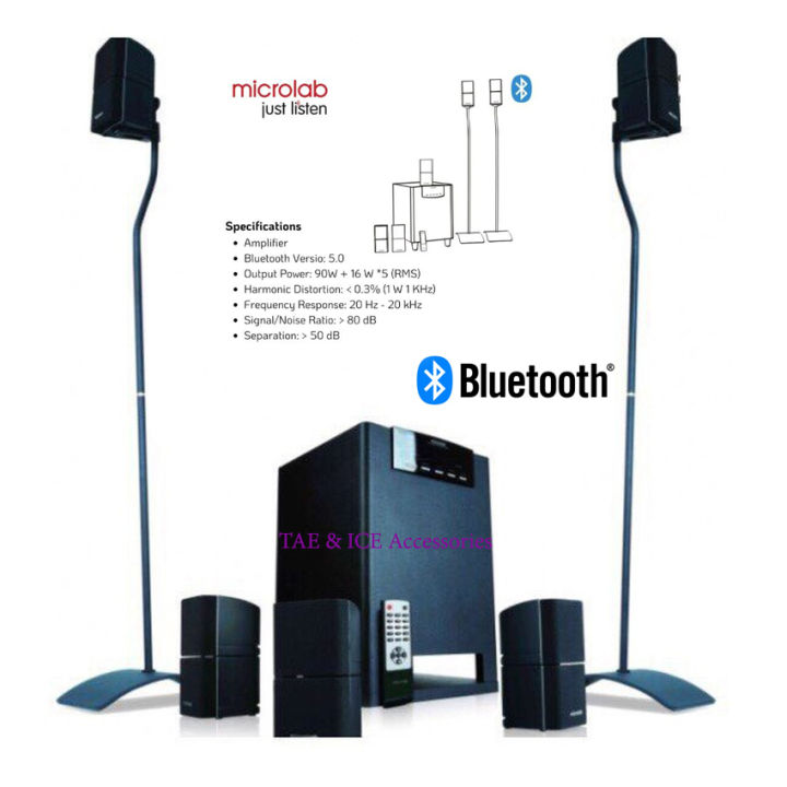 Microlab X15 (Blutooth )ลำโพงพร้อมซัฟวูฟเฟอร์ ลำโพงแบบ 5.1 Hi-end Home Theater สีดำรับประกัน 1ปี ...