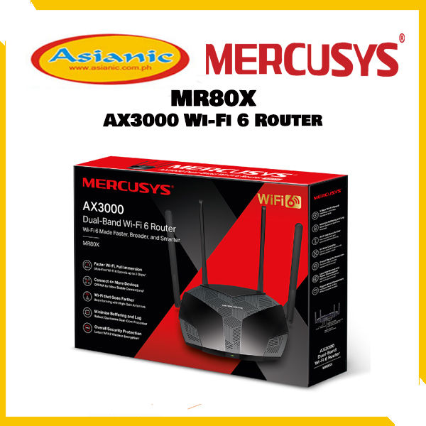 MERCUSYS MR80X AX3000 8-Stream Wi-Fi 6 Router | Lazada PH