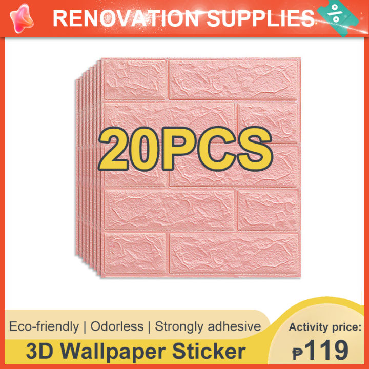 20pcs 3D wall paper sticker 35cm*38cm water proof room decoration ...
