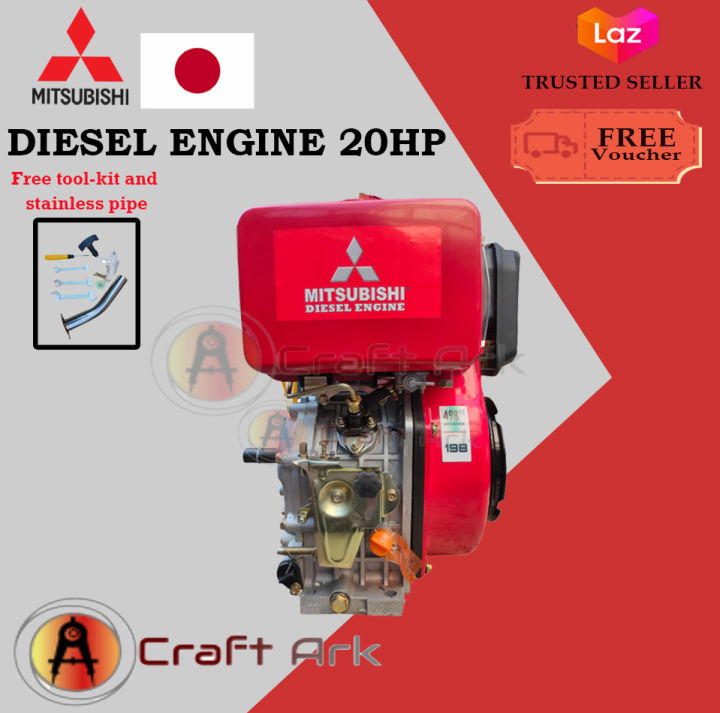 Mitsubishi Diesel Engine 20 HP 198F Highspeed Lowspeed Electric And ...