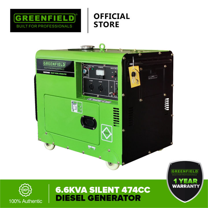 Greenfield Diesel Generator 6.6 KVA Silent 474CC | Lazada PH