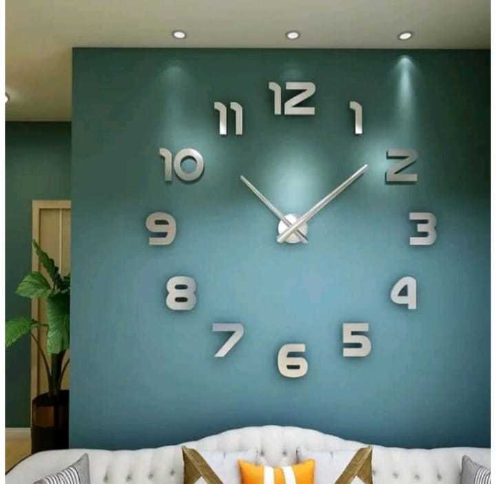 JAM DINDING DIY 80-130CM JAM DINDING TEMPEL TEMBOK 3D NYALA JAM DINDING ...