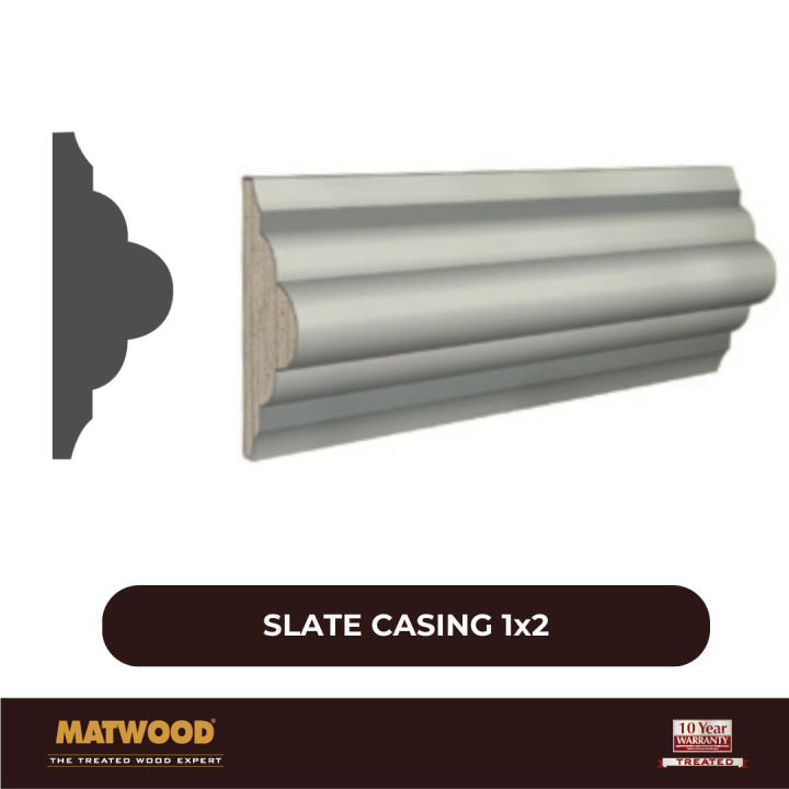 Matimco Matwood Moulding SLATE CASING 1x2 inches 8 Feet or 10 Feet ...