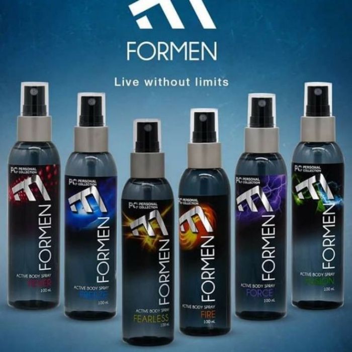 Formen Active Body Spray cologne, (Fire, Fever, Force, Fusion, Freeze ...