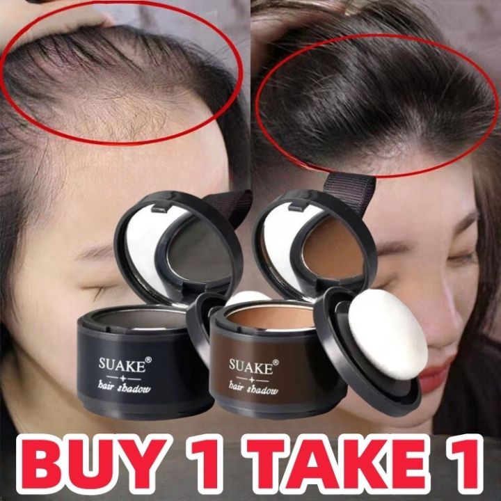 【BUY 1 TAKE 1】SUAKE Hair Shadow Powder Quick Concealer Hairline Black ...