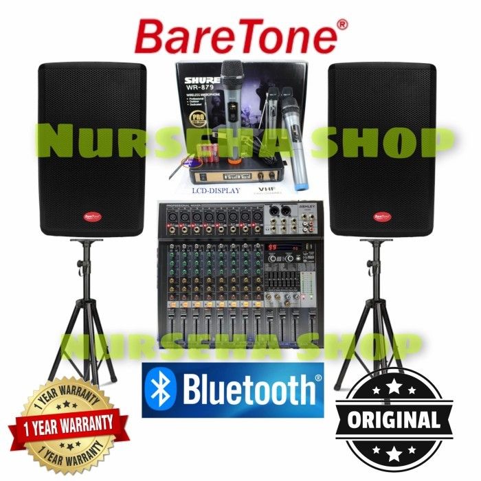Paket Sound System Speaker aktif baretone max 15H 8 channel original ...
