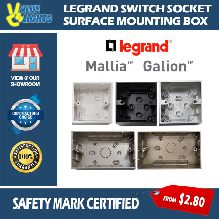 Legrand Mallia Senses Galion Compatible Surface Mounting Box Switch ...