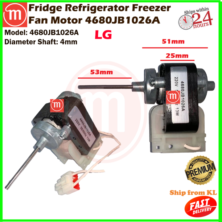 LG Fridge Refrigerator Freezer Fan Motor 4680JB1026A | Lazada